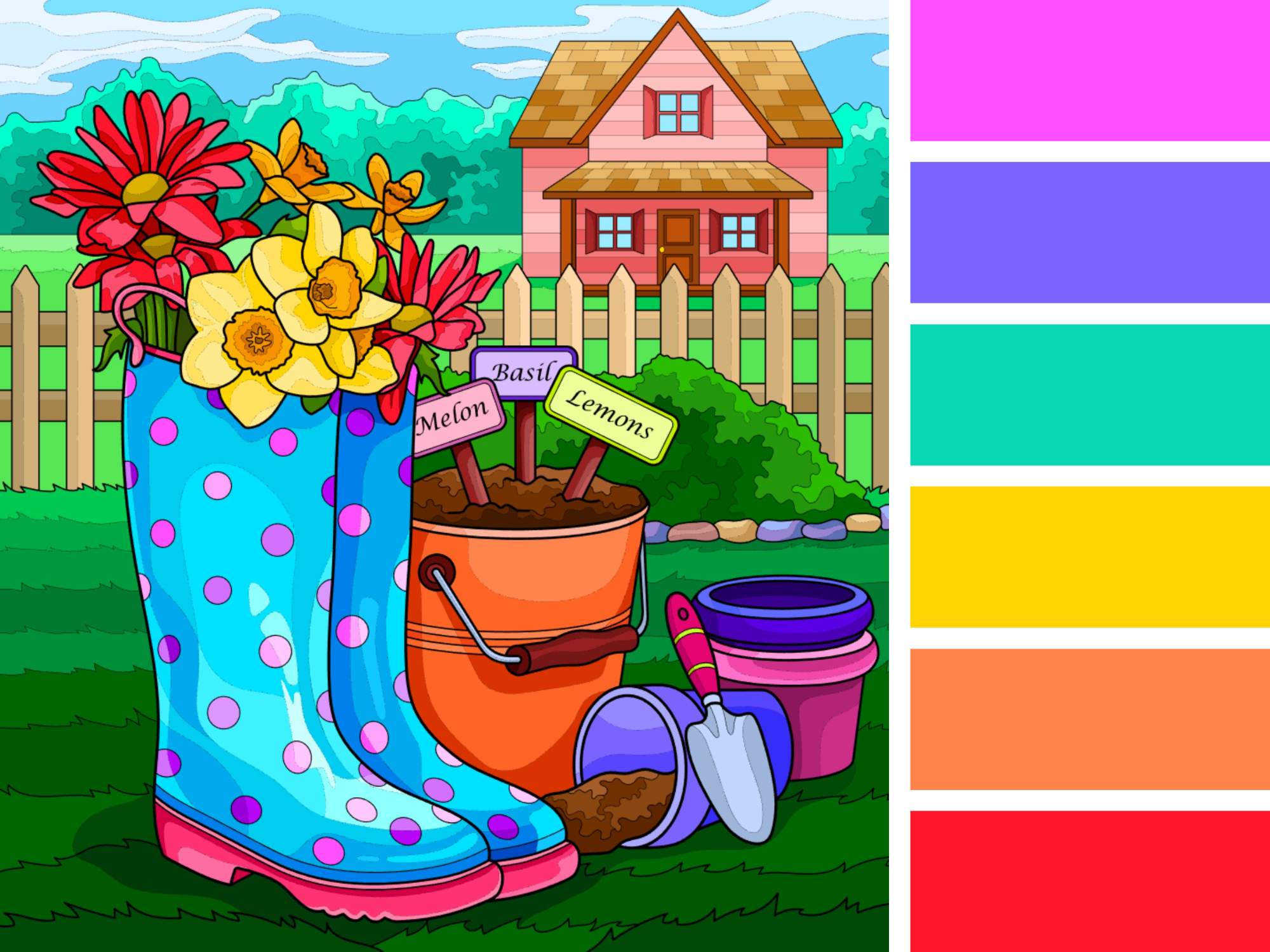 Solve Color Palette 94 jigsaw puzzle online with 252 pieces