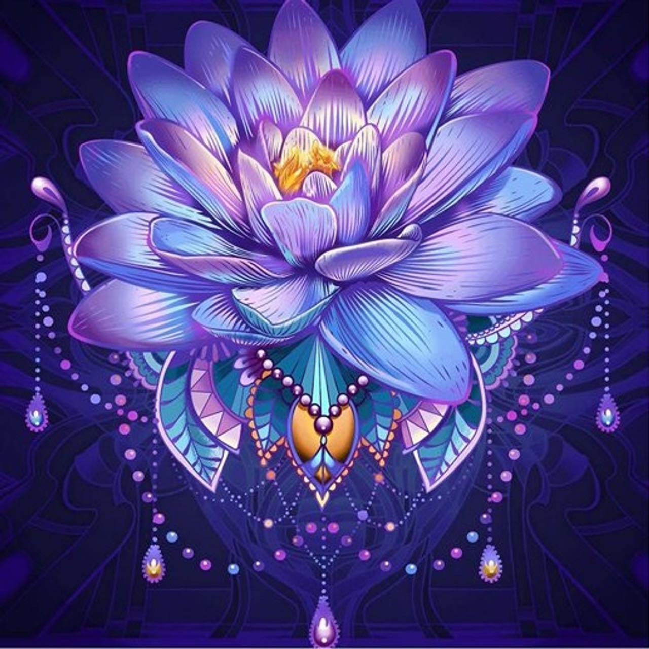 Solve Jeweled Flower jigsaw puzzle online with 483 pieces