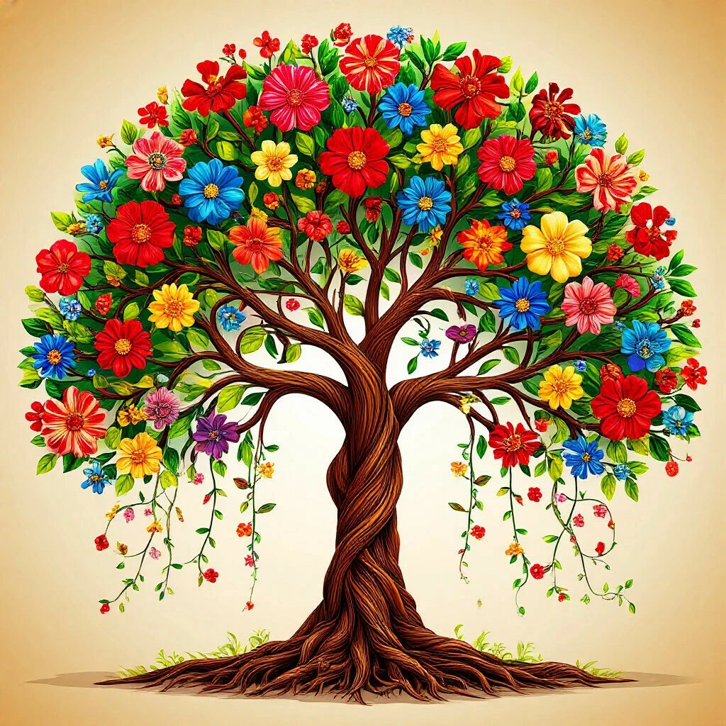 Solve Wonder tree jigsaw puzzle online with 49 pieces