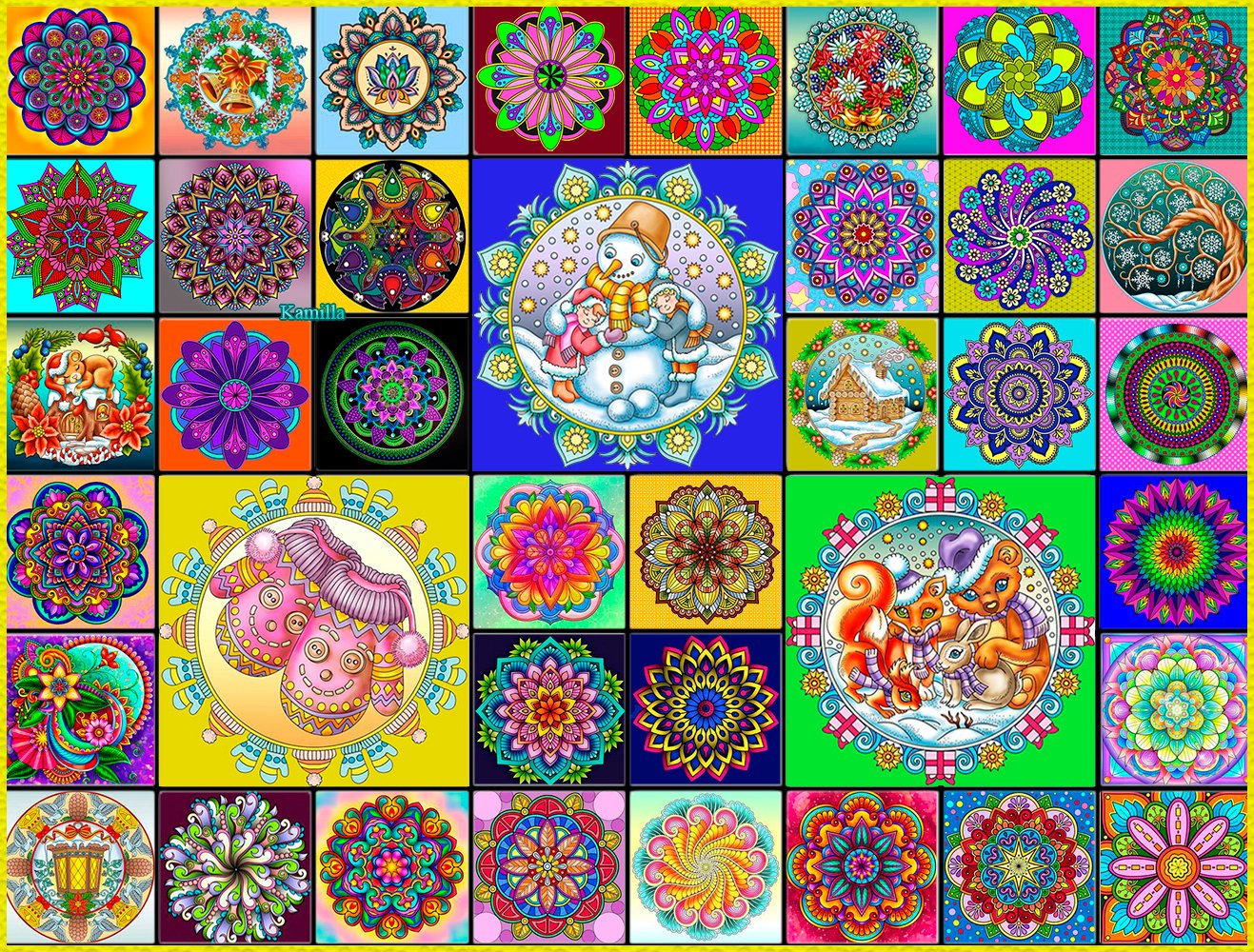 Solve Mandalas jigsaw puzzle online with 80 pieces