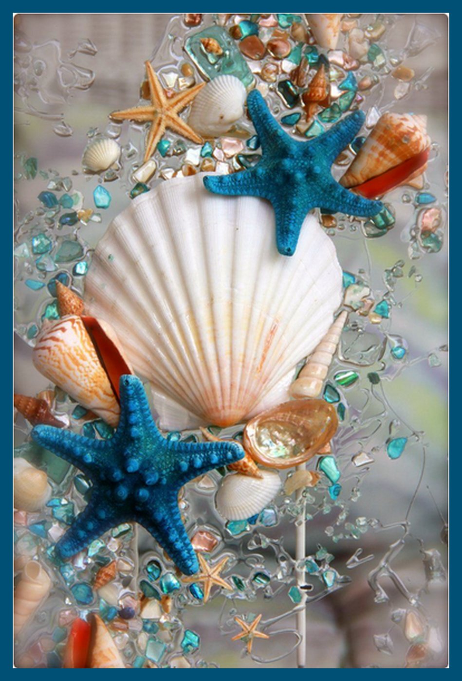 Solve Sea Shell Art work! jigsaw puzzle online with 35 pieces