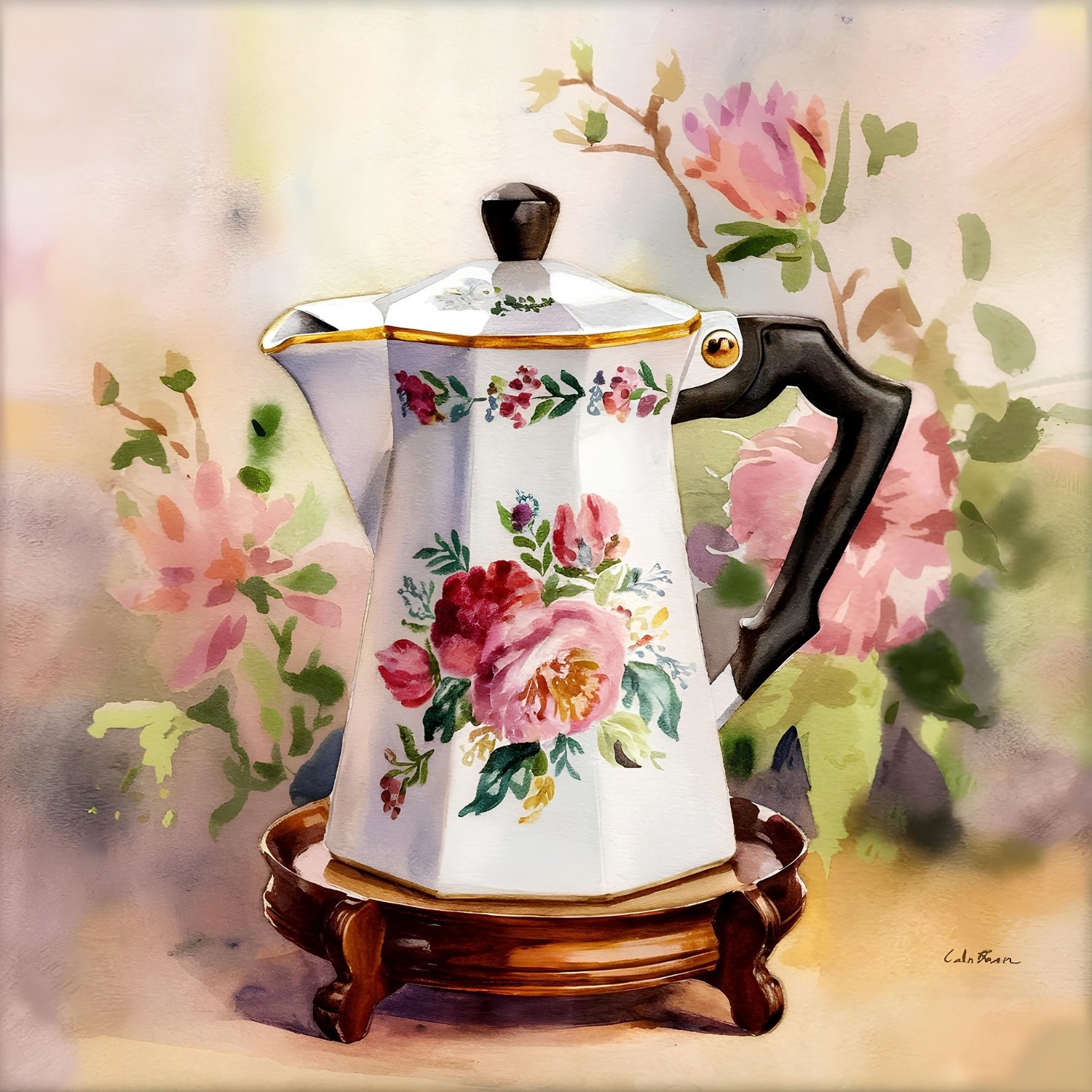 Solve Floral Teapot, resizable 9 to 600 pieces jigsaw puzzle online ...