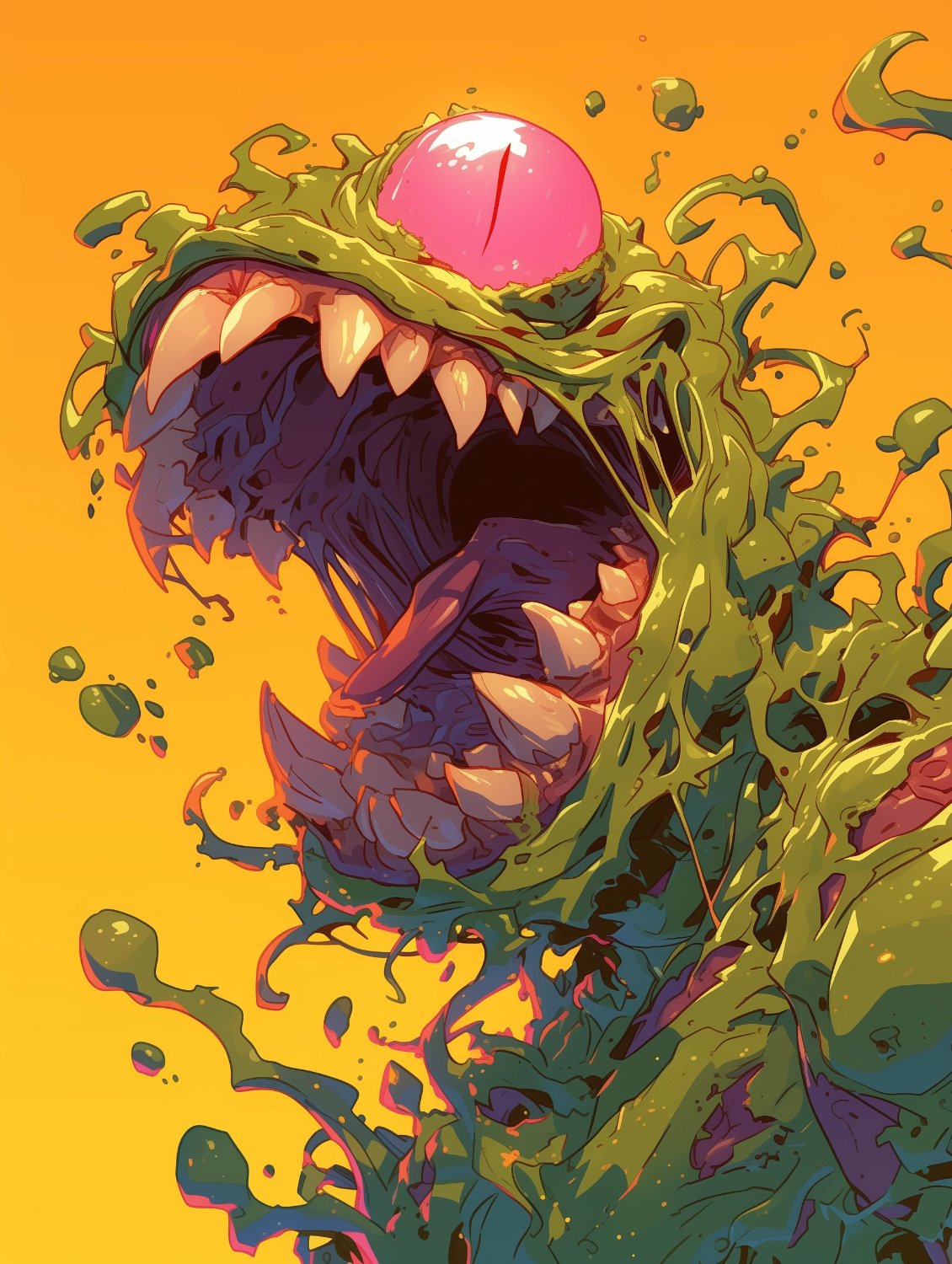 Solve Acid slime monster jigsaw puzzle online with 594 pieces