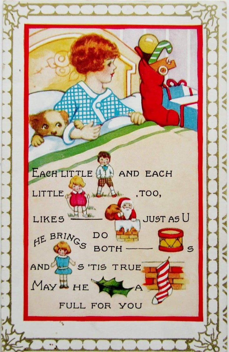 Solve Seasonal - Christmas - Vintage Children's Cryptic Christmas Card 8 (Resize: 12 - 442 ...