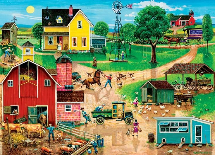 Solve Vintage Workday (1,904) jigsaw puzzle online with 70 pieces