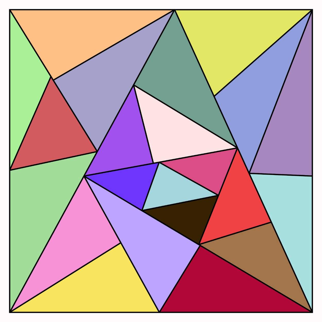 Solve 30 Triangles jigsaw puzzle online with 100 pieces