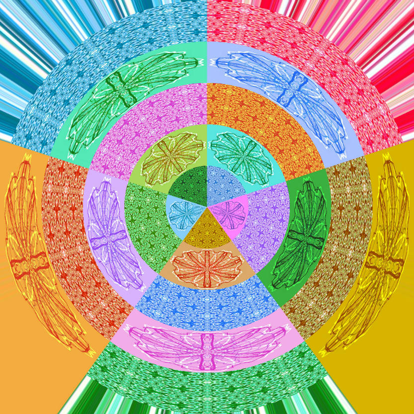 Solve Colorful Spokes Color Wheel: Small jigsaw puzzle online with 25 ...
