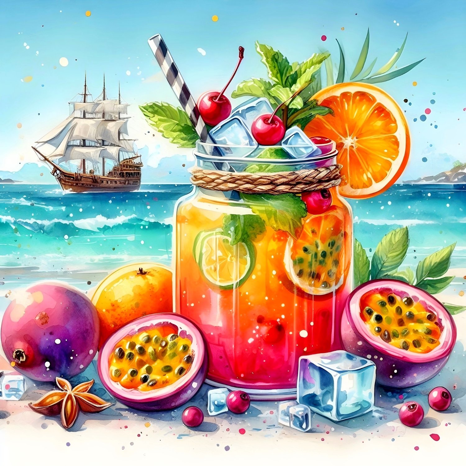 Solve Passion Fruit Punch, resizable 9 to 600 pieces jigsaw puzzle ...