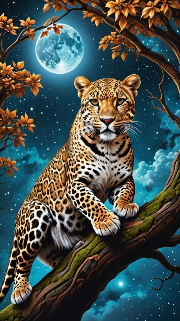 Solve Beautiful leopard... jigsaw puzzle online with 60 pieces