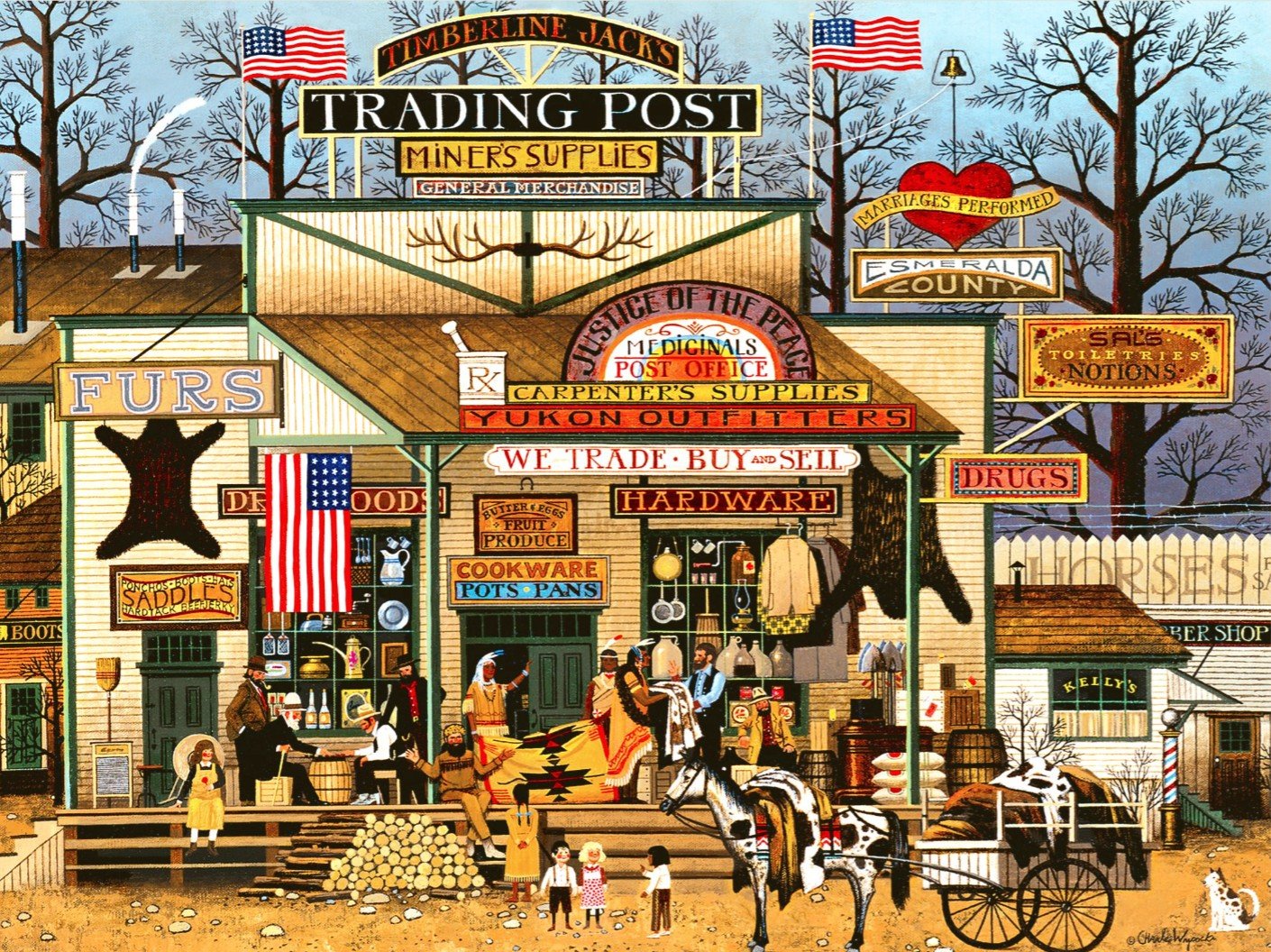 Jigsaw Puzzle | 204 pieces | Timberline Jacks by Charles Wysocki | Jigidi