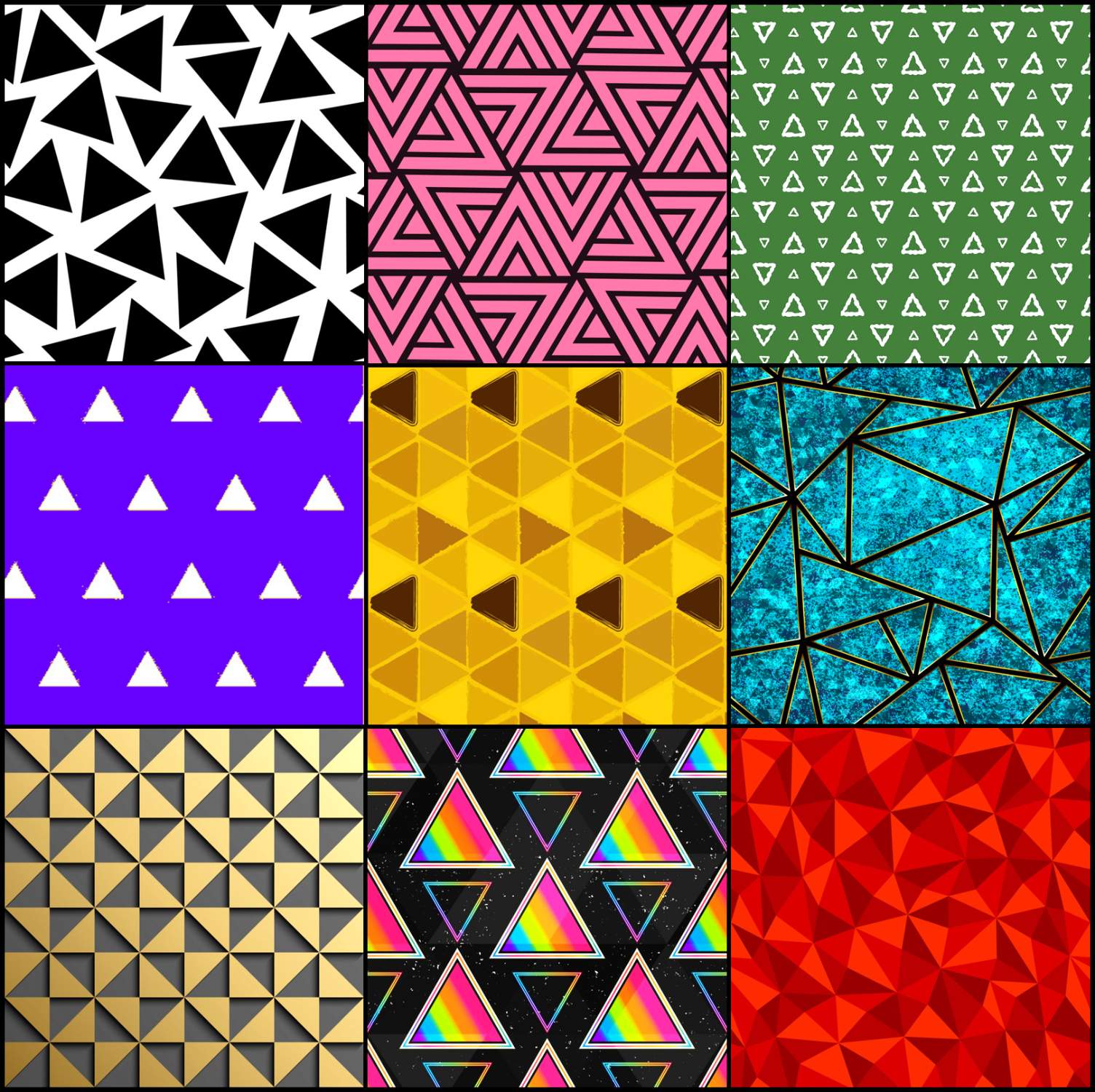 Solve Triangle patterns 1 jigsaw puzzle online with 324 pieces