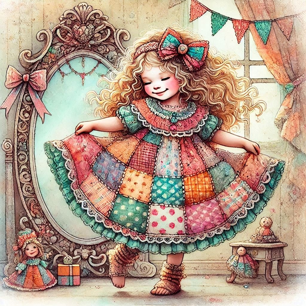 Solve girl in dress jigsaw puzzle online with 306 pieces