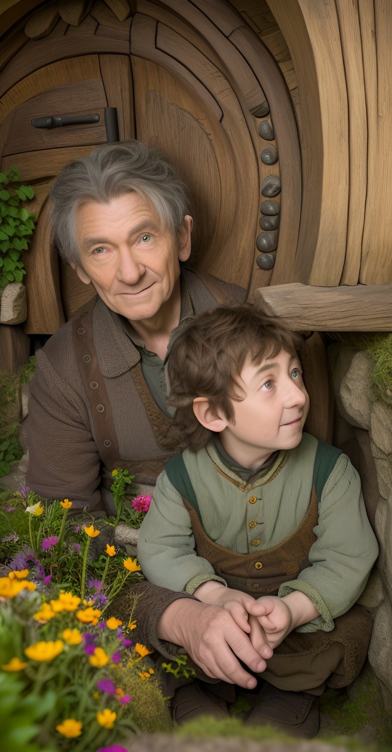 Solve Welcome to the Hobbits jigsaw puzzle online with 32 pieces