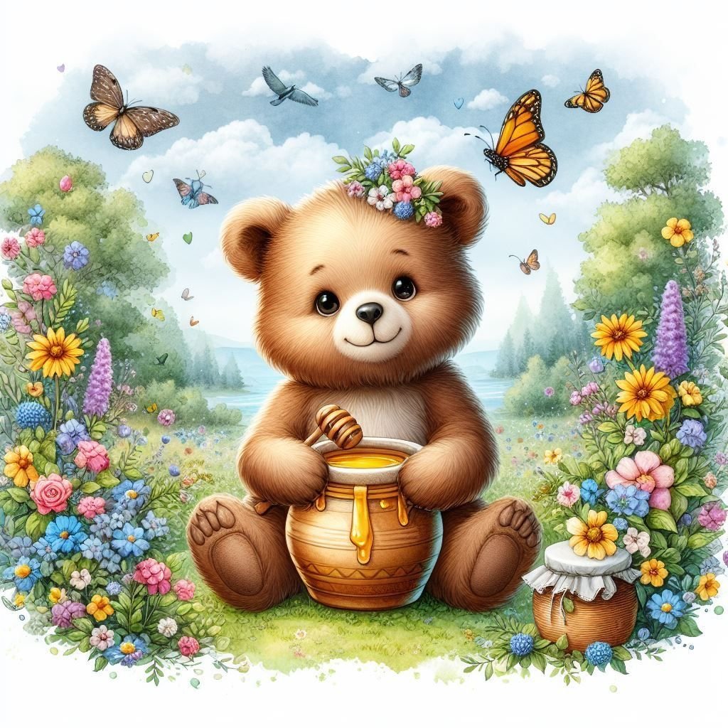 Solve Honey Bear jigsaw puzzle online with 64 pieces
