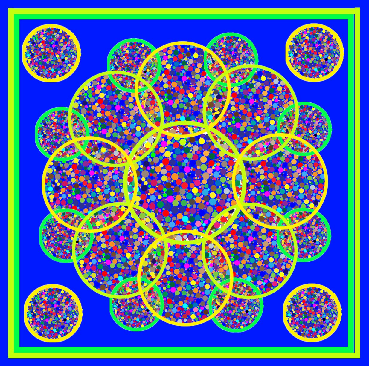 Solve Rainbow Dots Clipart Blue jigsaw puzzle online with 100 pieces