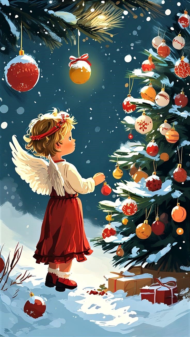 Solve Christmas angel 1. jigsaw puzzle online with 40 pieces