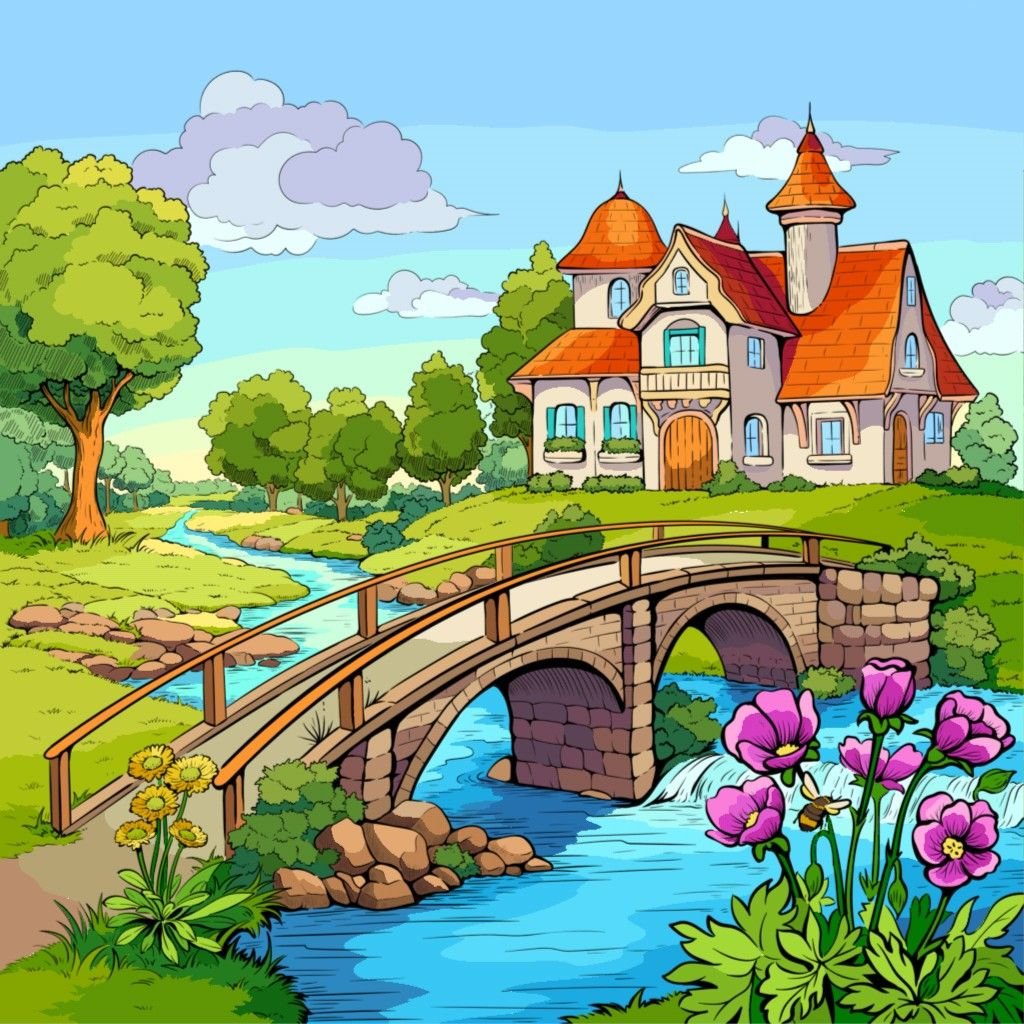 Solve PUZZLE - Double Arched Bridge jigsaw puzzle online with 81 pieces