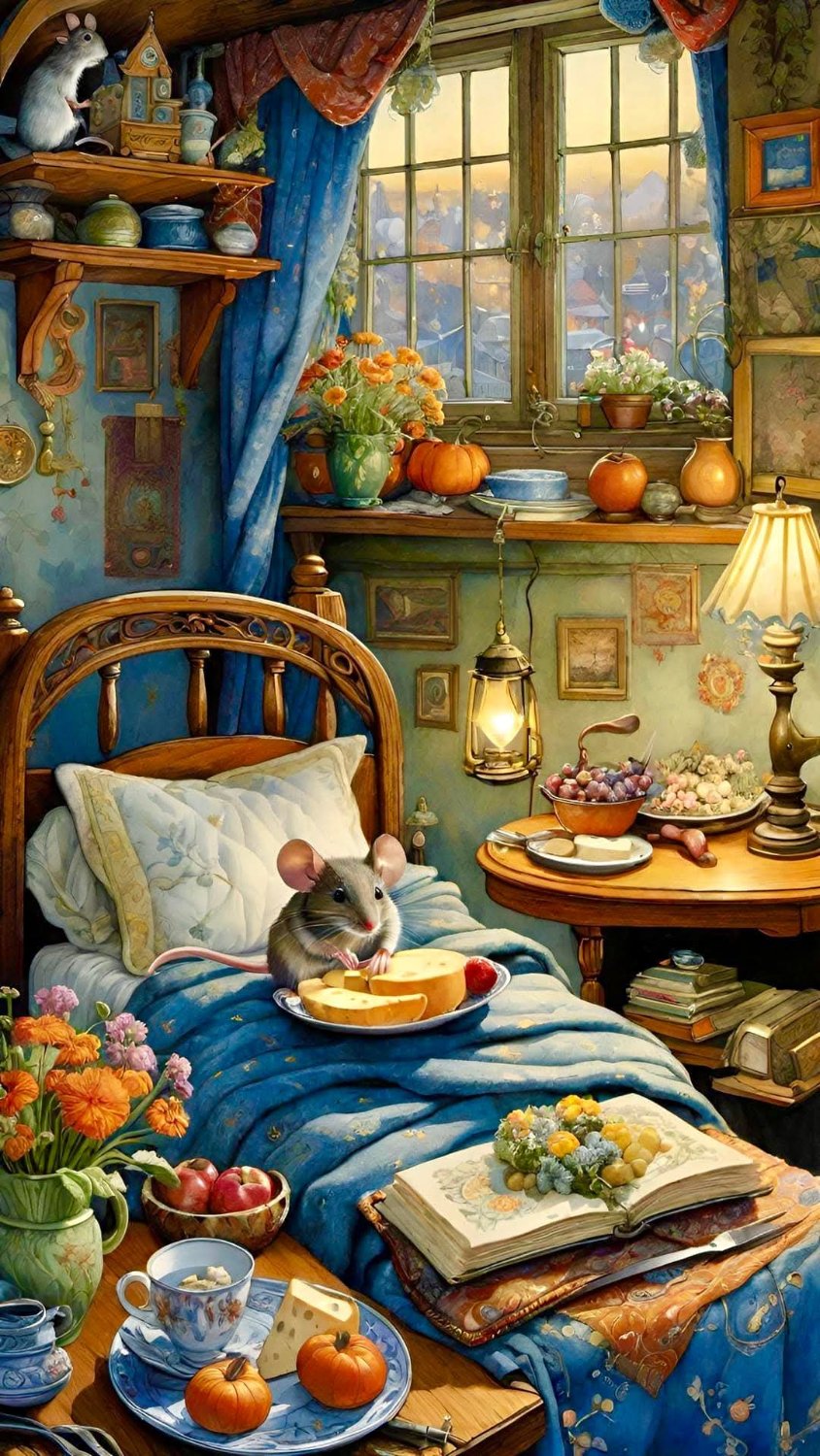 Solve Staying warm and toasty in bed jigsaw puzzle online with 589 pieces