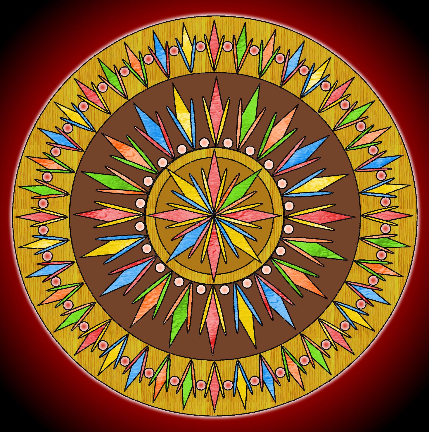 Solve Mandala 24 10 23 (1) jigsaw puzzle online with 64 pieces