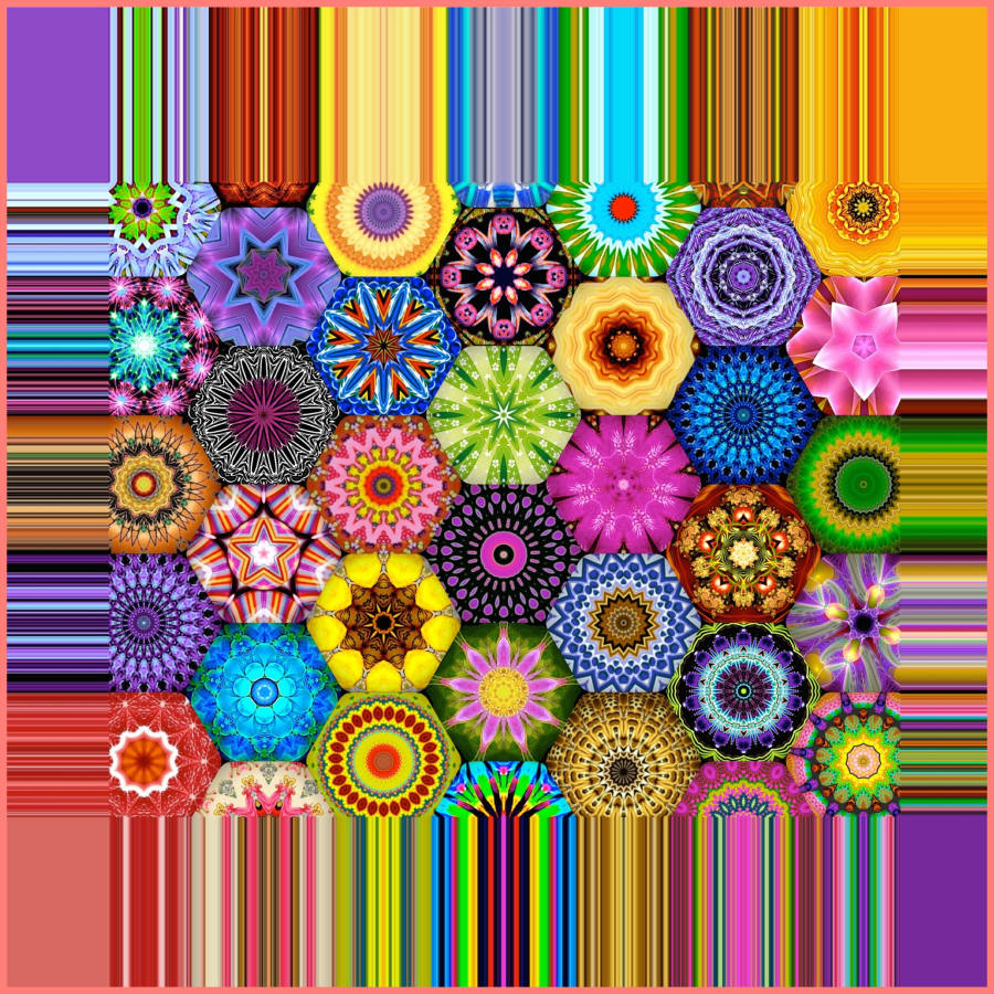 Jigsaw Puzzle | Kaleido Frame #2 (S) | 36 pieces | Jigidi