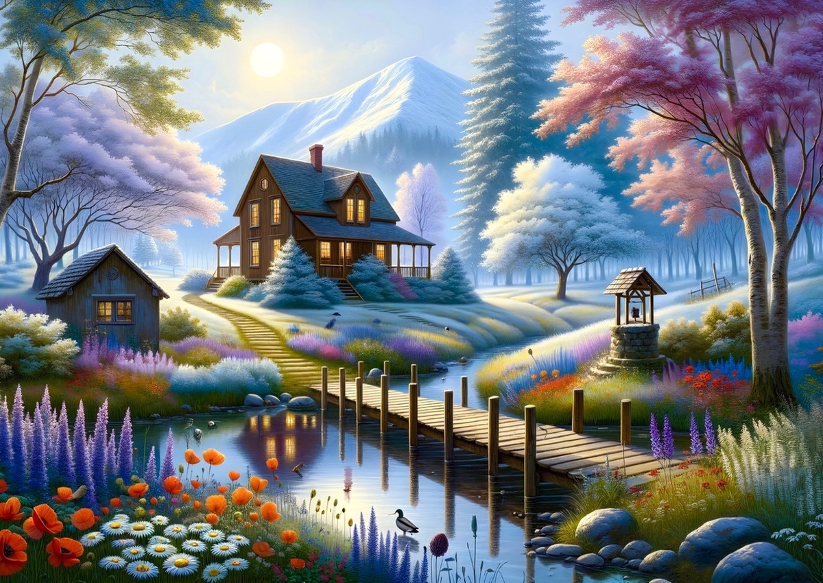 Solve Fantasy Home jigsaw puzzle online with 88 pieces
