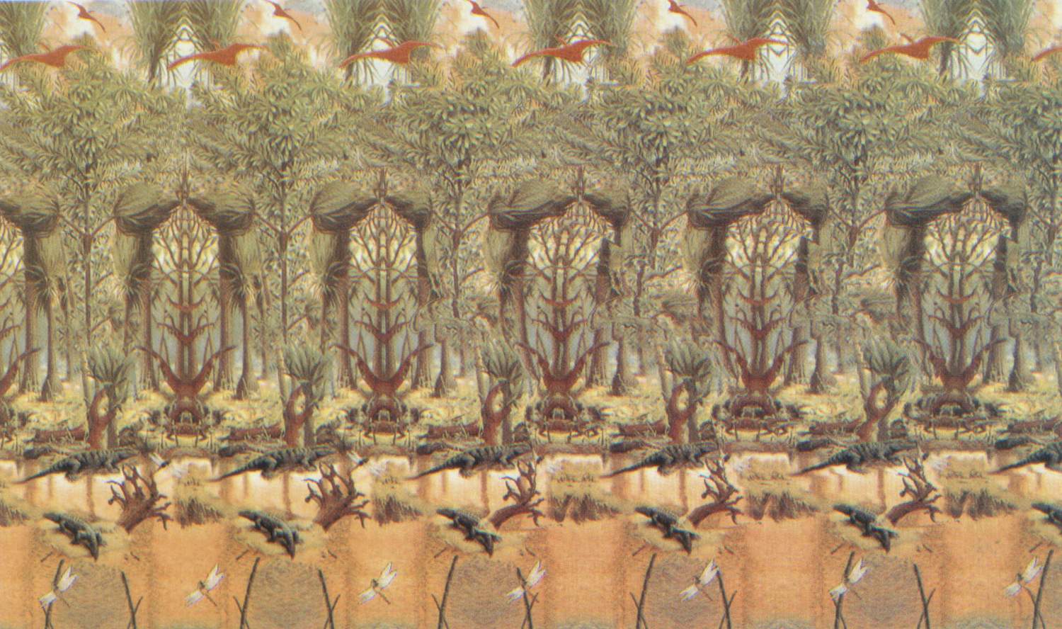 Solve Magic Eye picture jigsaw puzzle online with 77 pieces