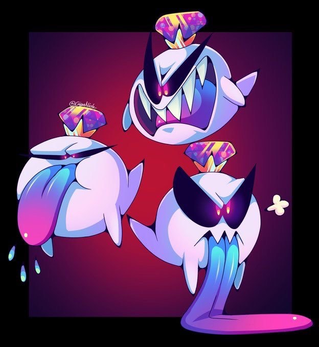 Solve very angry long tongued king boo jigsaw puzzle online with 121 pieces