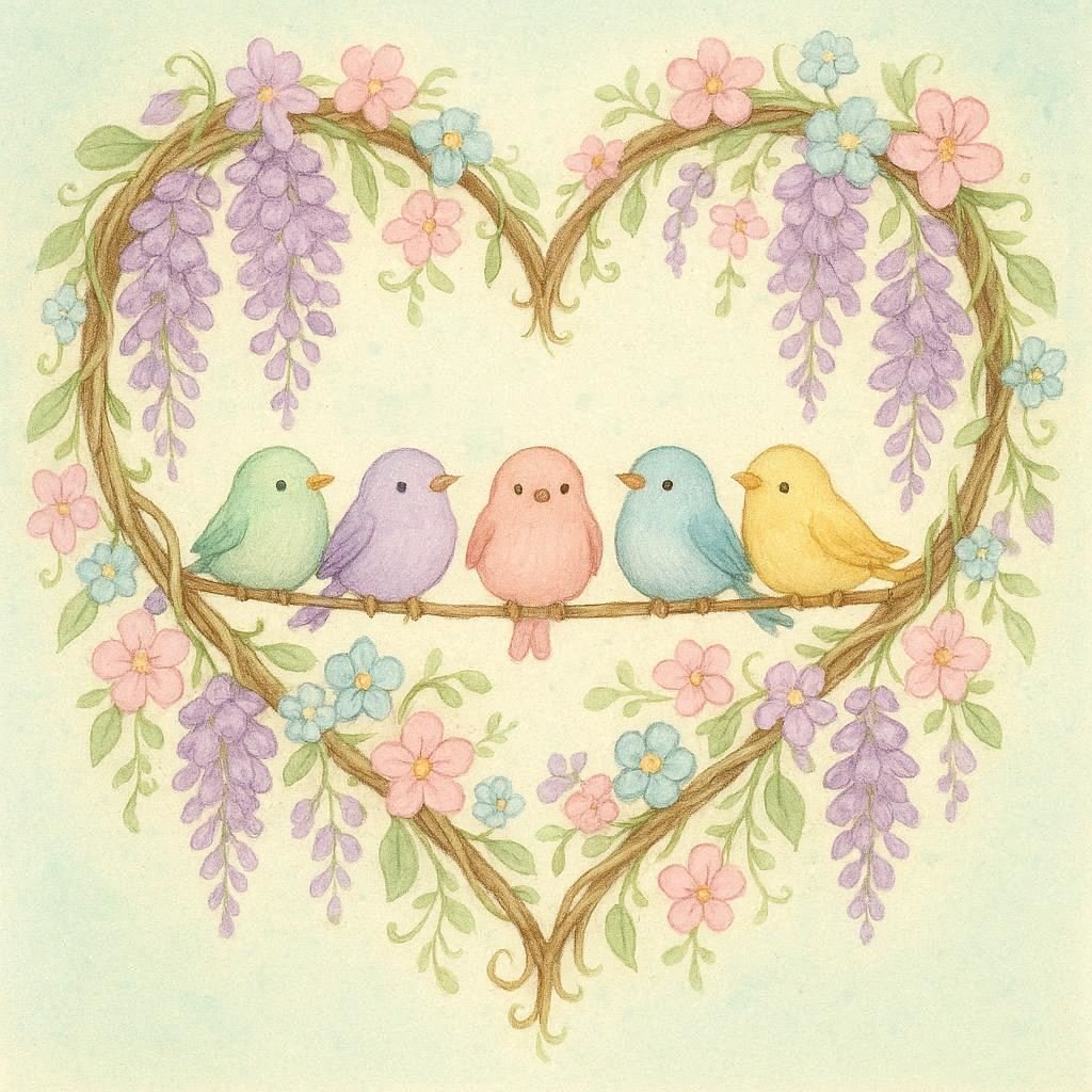 Solve Lovebirds jigsaw puzzle online with 49 pieces