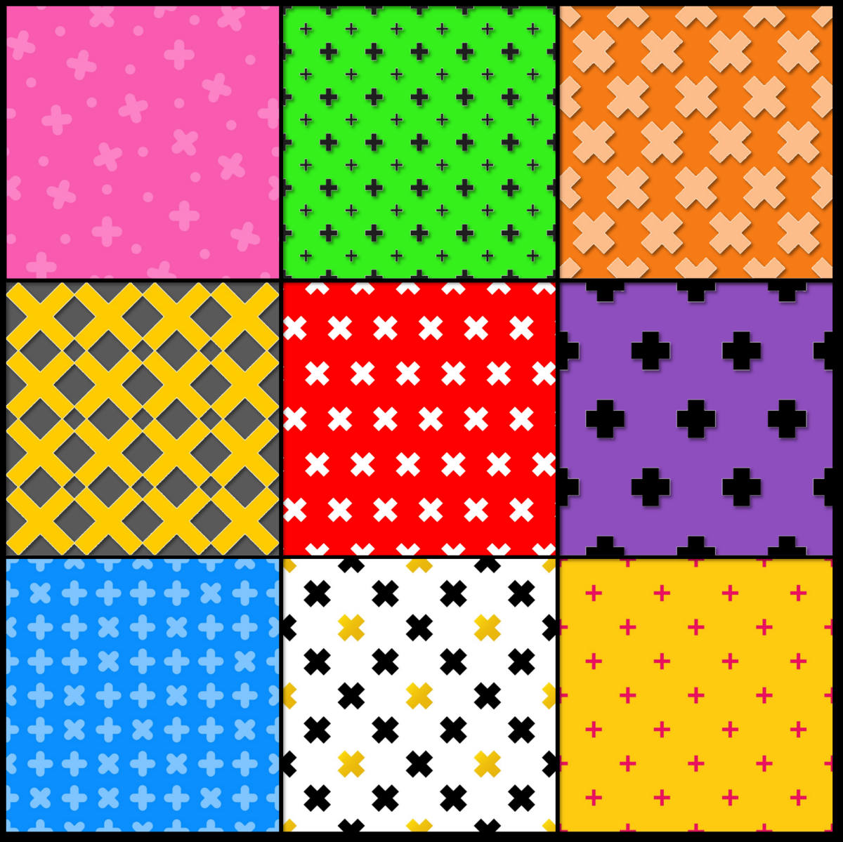 Solve Cross patterns jigsaw puzzle online with 144 pieces