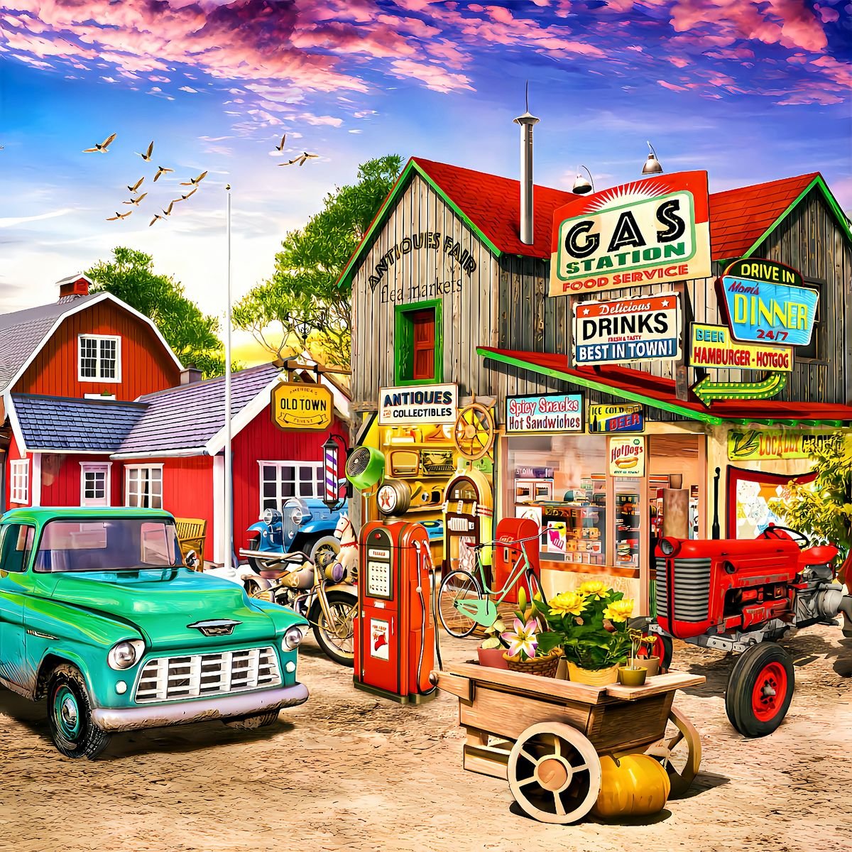 Solve Gas Station jigsaw puzzle online with 100 pieces