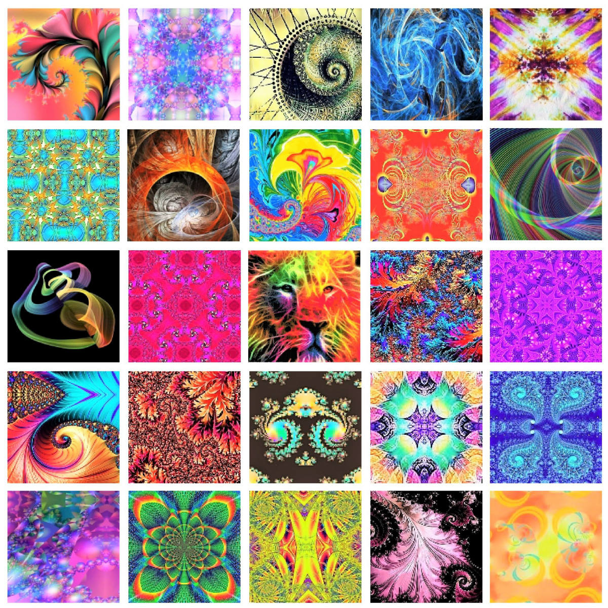 Solve FRACTAL PATCHWORK 1 jigsaw puzzle online with 256 pieces