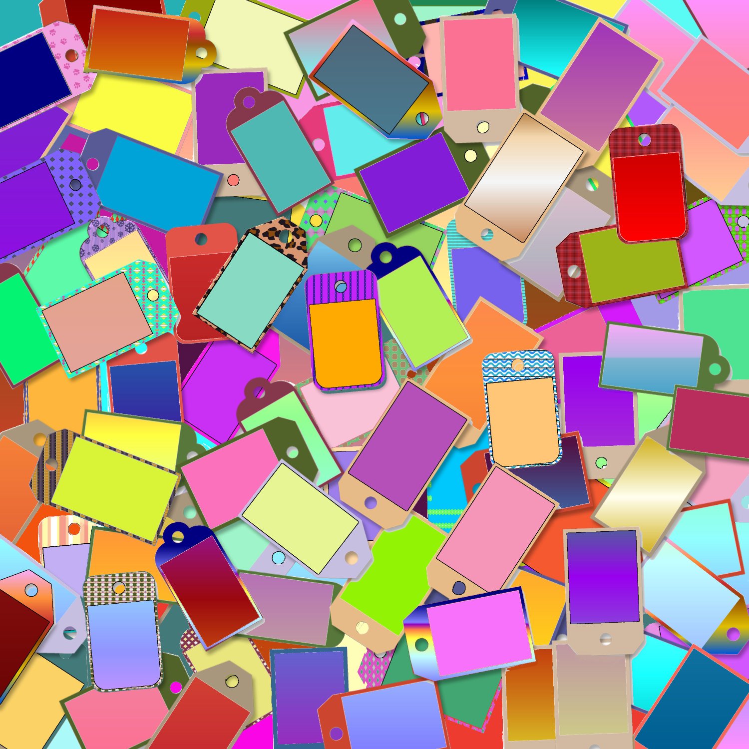 Solve FOUND THESE TAGS jigsaw puzzle online with 100 pieces