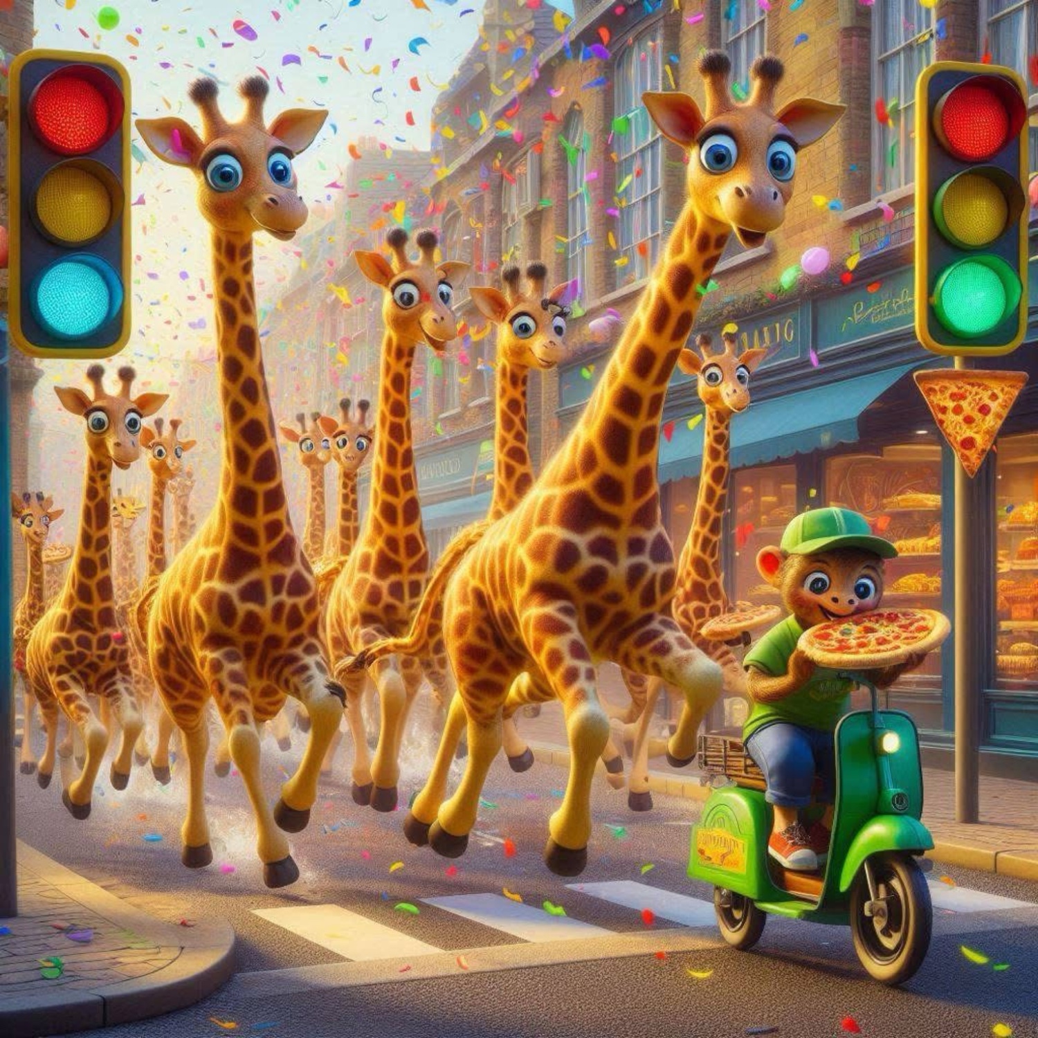 Solve Escaping From The Zoo jigsaw puzzle online with 169 pieces