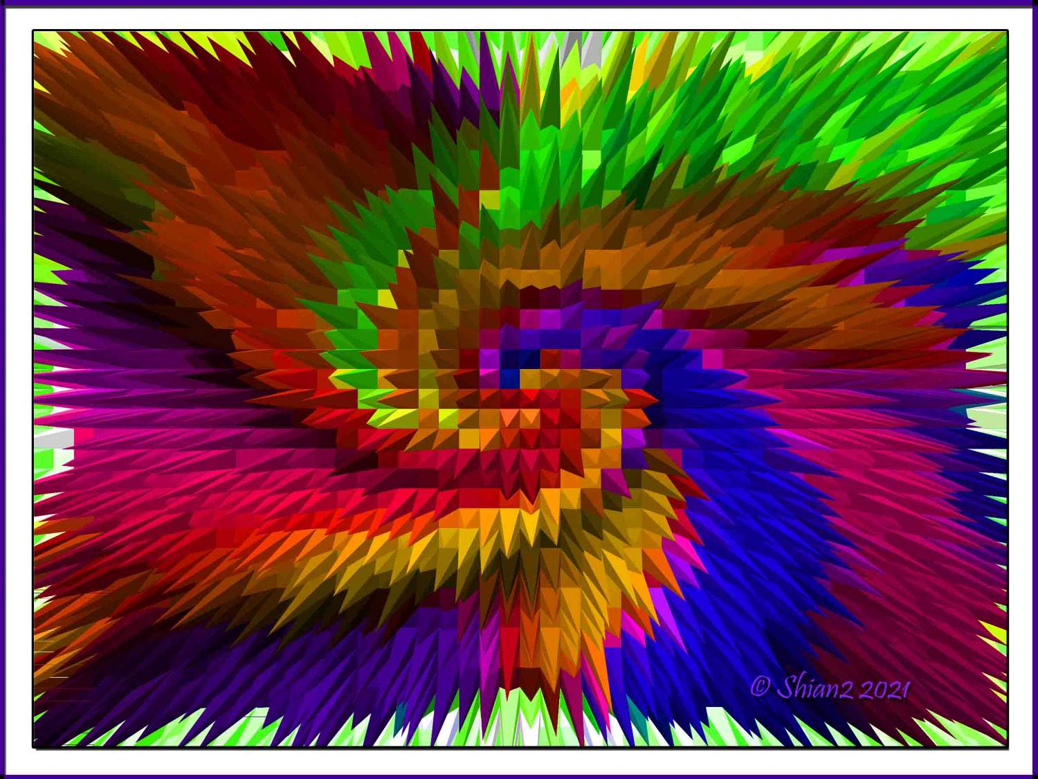 Solve Spiky Spiral jigsaw puzzle online with 63 pieces