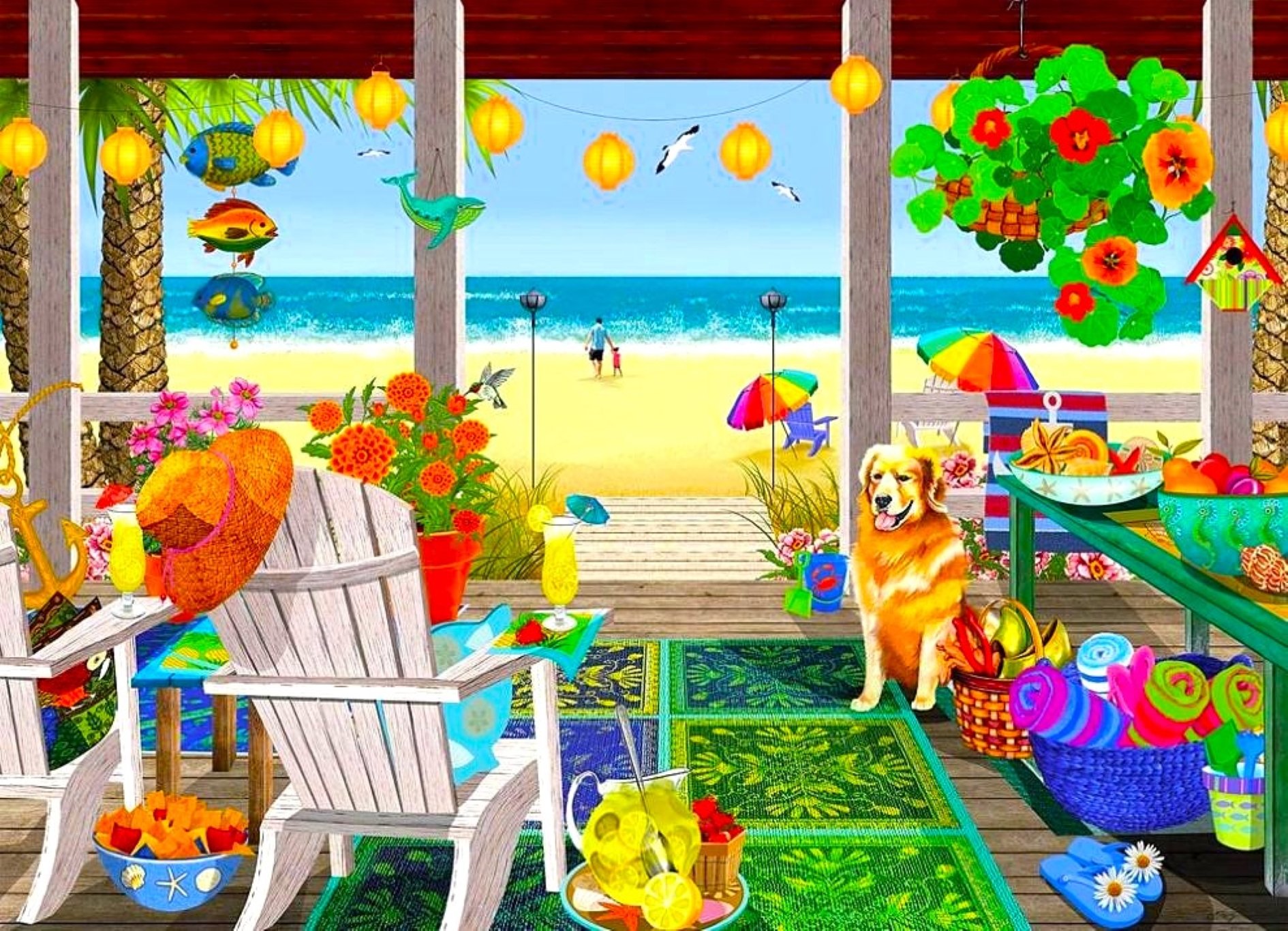 Solve On the Beach jigsaw puzzle online with 352 pieces