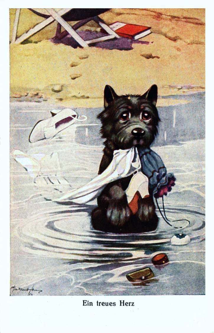 Solve Bonzo Series, A Loyal Heart, 1922, postcard by George Ernest ...