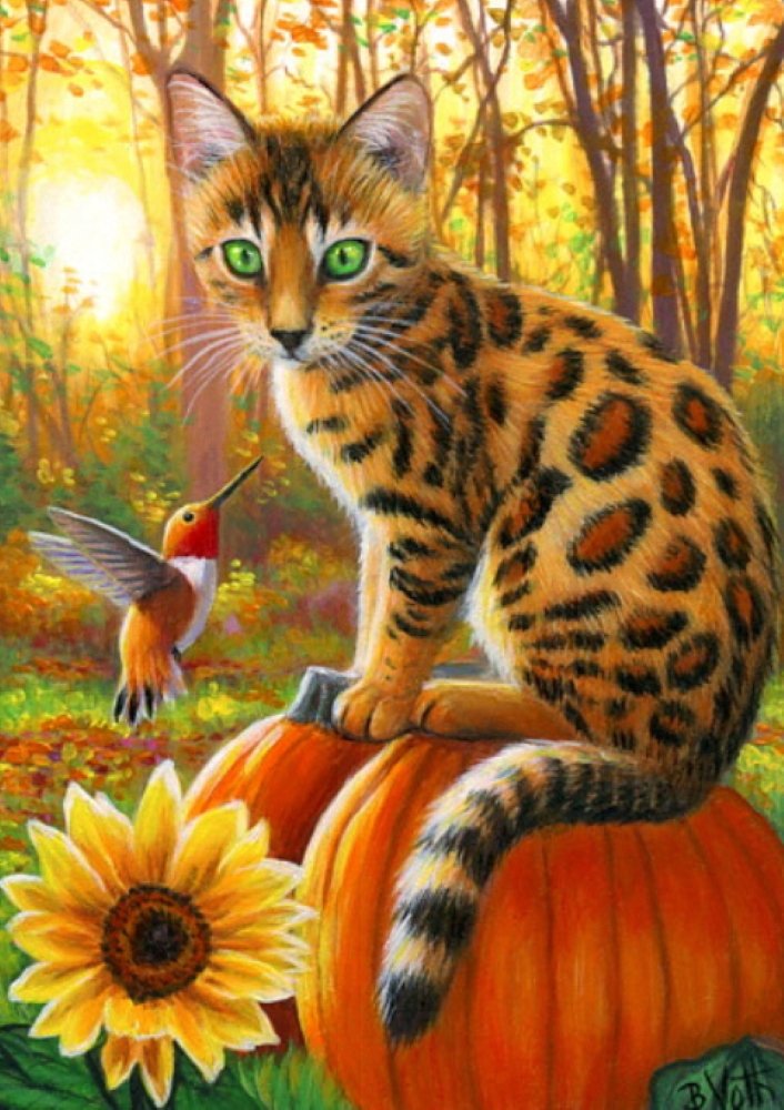 Solve Baxter's Fall Day Bridget Voth jigsaw puzzle online with 150 pieces