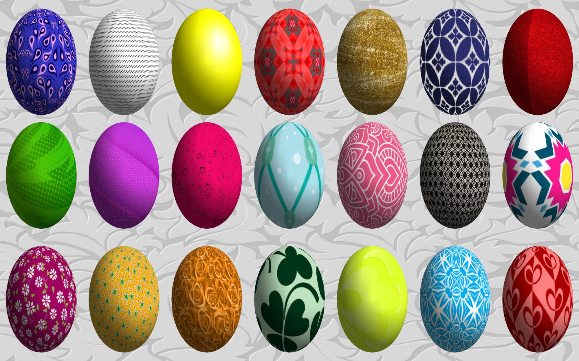 Solve colorful Easter eggs jigsaw puzzle online with 360 pieces