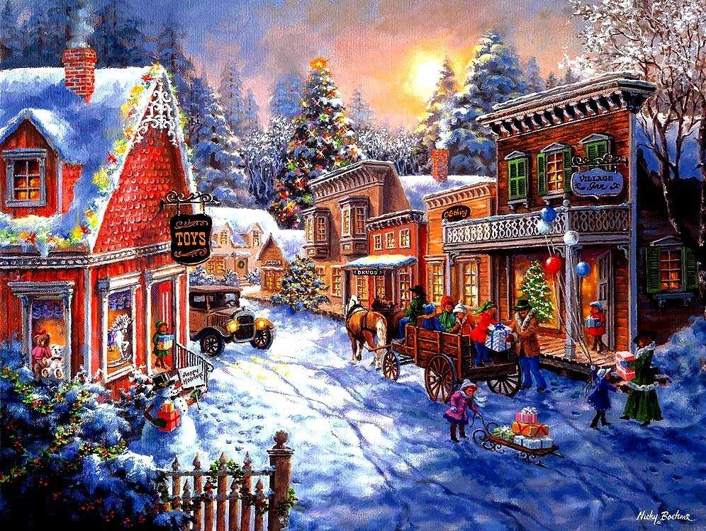 Solve The Art of Christmas by Nicky Boehme jigsaw puzzle online with 63 ...