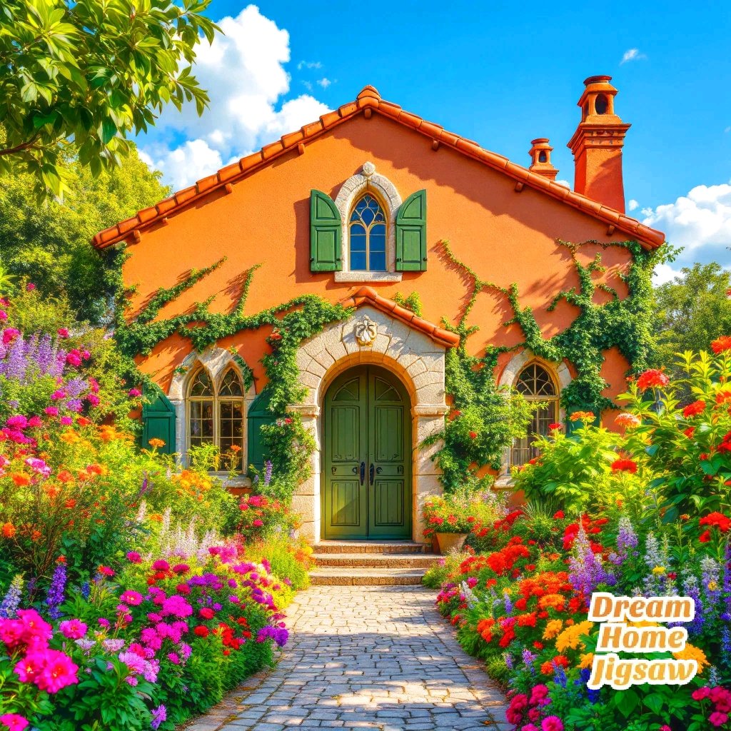 Solve The green door . . . . . jigsaw puzzle online with 49 pieces