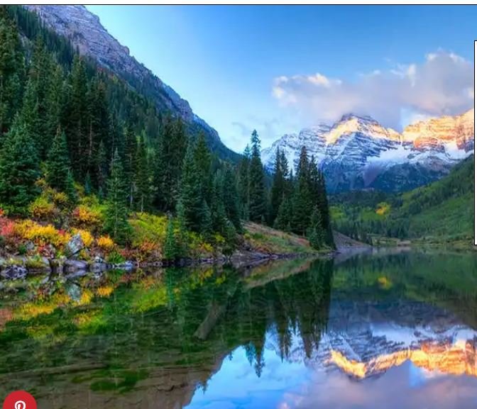 Solve The Maroon Bells, Colorado, USA jigsaw puzzle online with 42 pieces