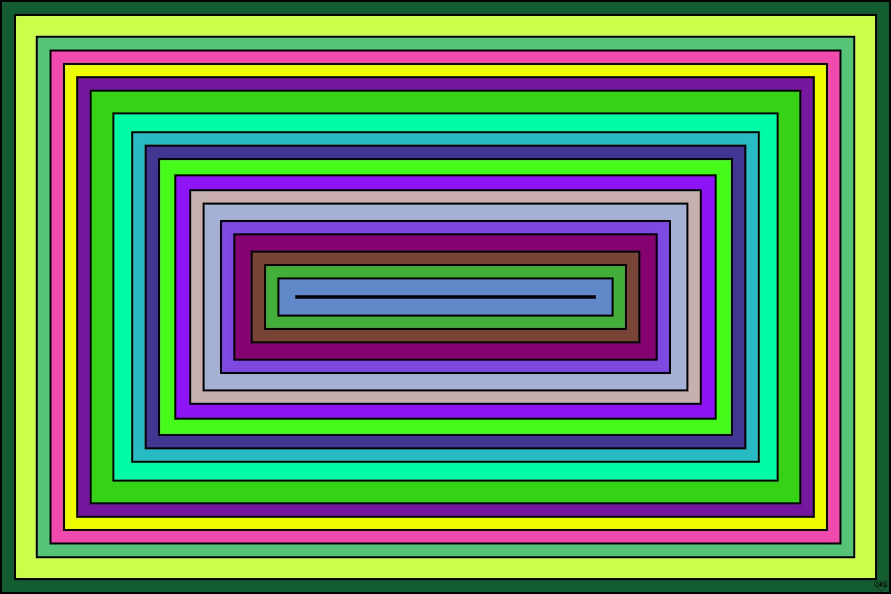 Jigsaw Puzzle | 96 pieces | Concentric Rectangles!! ~ M | Jigidi