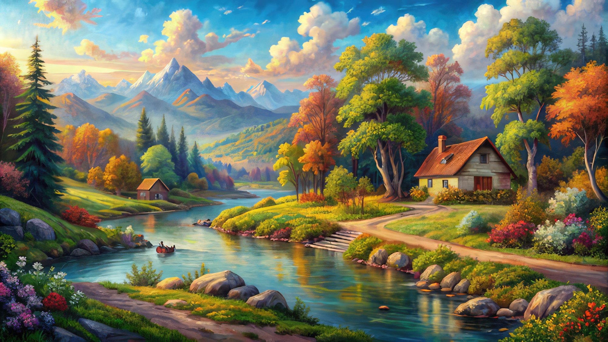 Solve PUZZLE - Early Autumn In Countryside jigsaw puzzle online with 84 ...