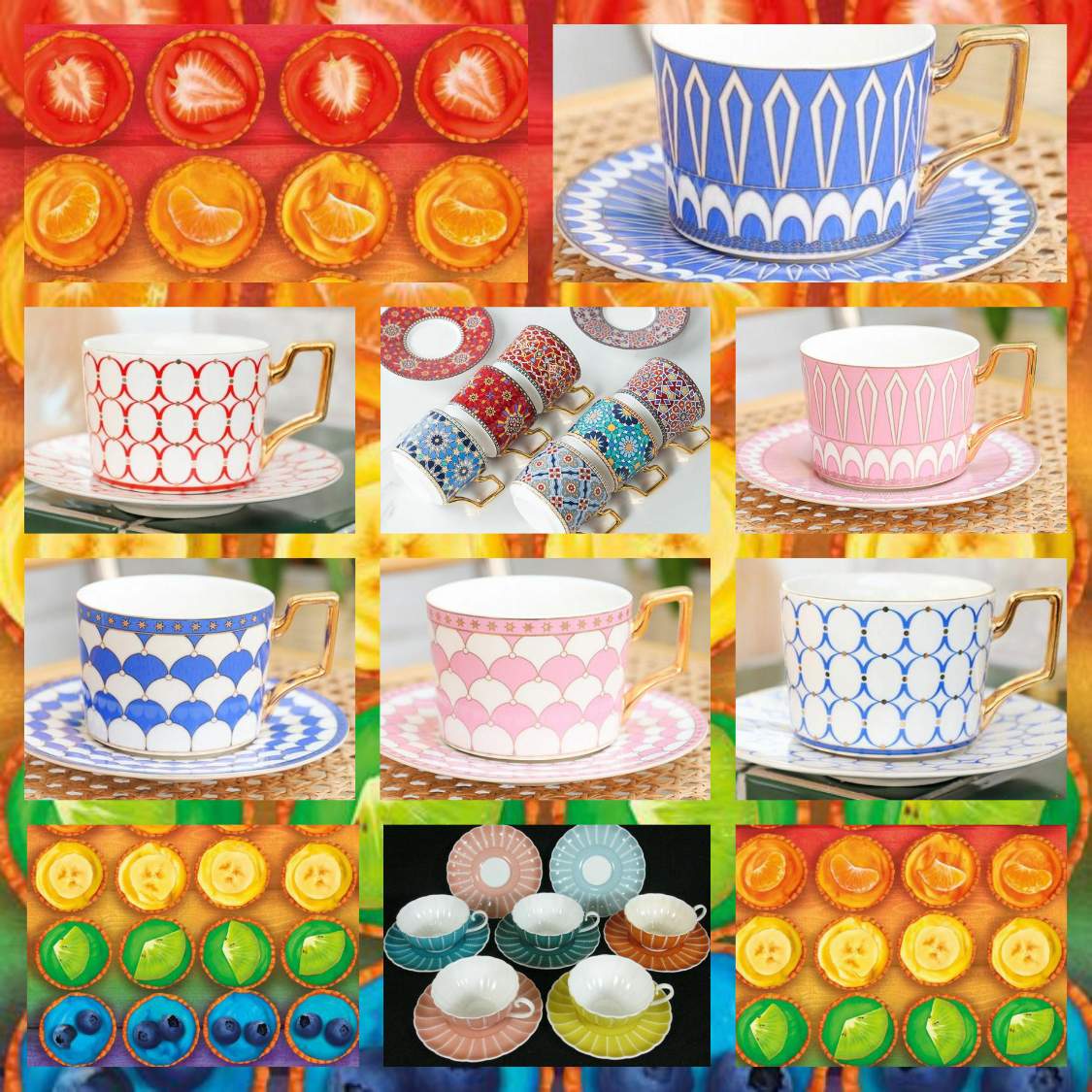 Solve STAX OF CUPS (1,178) jigsaw puzzle online with 81 pieces