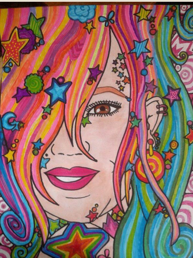 Solve Psychedelic jigsaw puzzle online with 35 pieces