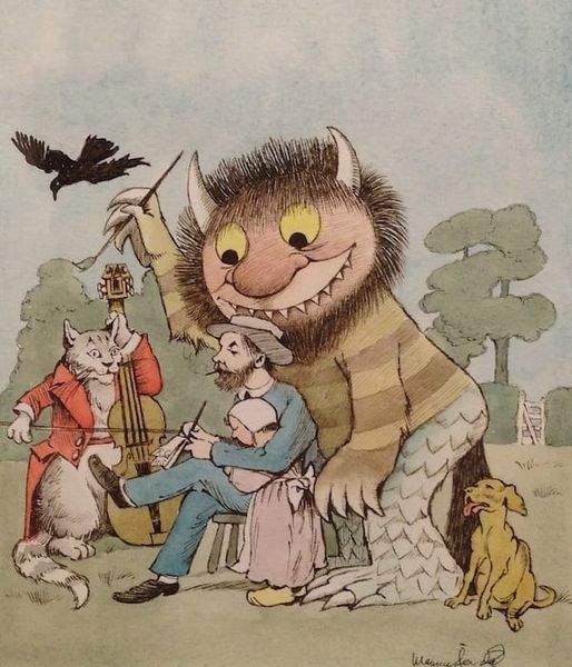 Solve wild things - Sendak jigsaw puzzle online with 56 pieces