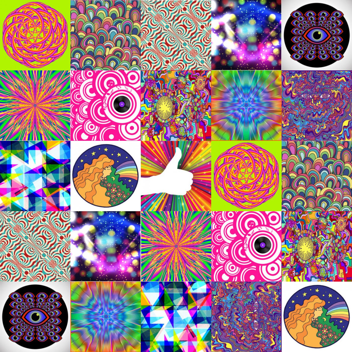 Solve Psychedelic Dreams 1 jigsaw puzzle online with 49 pieces