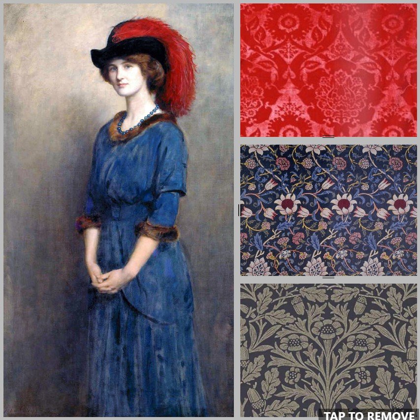 Solve Angela McInnes by John Collier with Wm Morris prints jigsaw ...