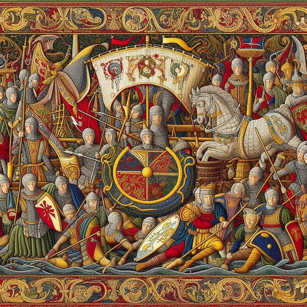 Solve Medieval Tapestry jigsaw puzzle online with 100 pieces
