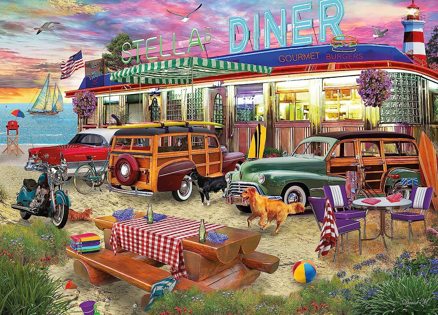 Solve Stella's Diner jigsaw puzzle online with 130 pieces